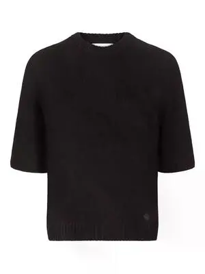 Loulou De Saison Dara Short-sleeve Ribbed Sweater