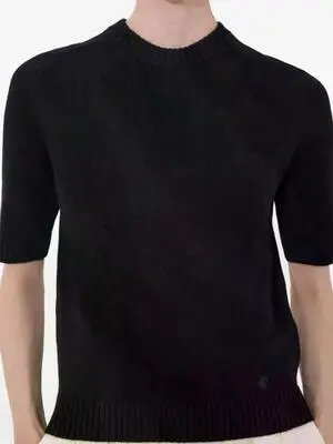 Loulou De Saison Dara Short-sleeve Ribbed Sweater
