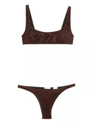 Oseree Square Neck Two-piece Set - Brown