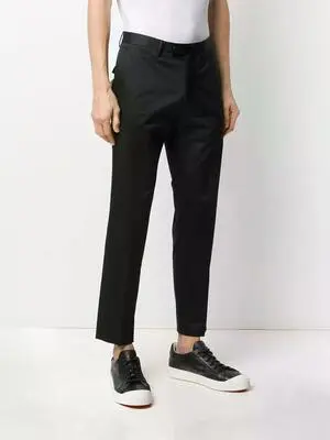 PT TORINO Graven Feather-detail Trousers - Black