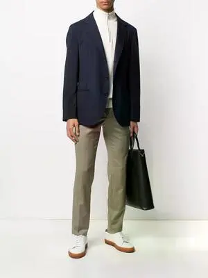 DELL'OGLIO Slim-fit Tailored Trousers - Neutrals