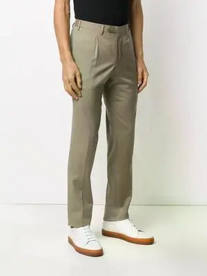 DELL'OGLIO Slim-fit Tailored Trousers - Neutrals