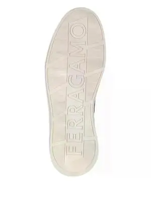 FERRAGAMO Clayton Panelled Sneakers - Brown