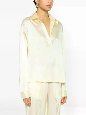 TOM FORD V-neck Satin Blouse - Yellow