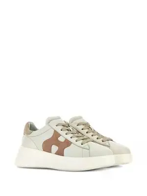 Hogan Rebel Leather Sneakers - Neutrals