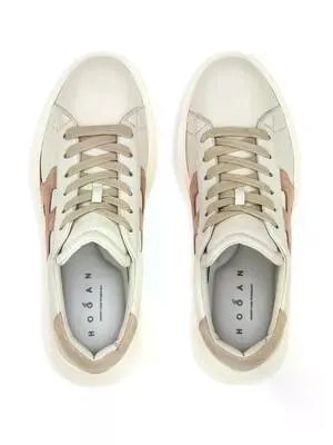 Hogan Rebel Leather Sneakers - Neutrals