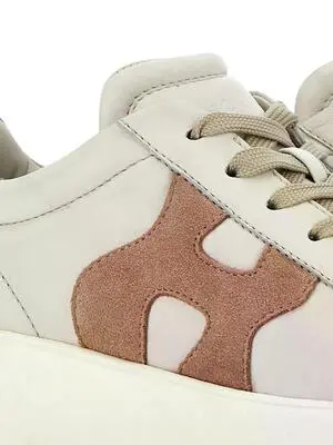 Hogan Rebel Leather Sneakers - Neutrals