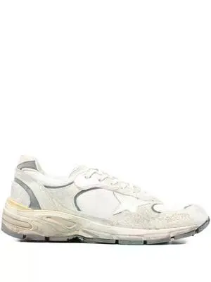 GOLDEN GOOSE Dad-star Sneakers In Suede And Mesh With Leather Star And Heel Tab - Neutrals