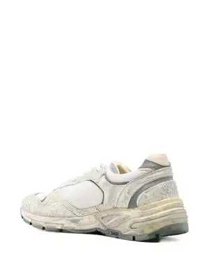 GOLDEN GOOSE Dad-star Sneakers In Suede And Mesh With Leather Star And Heel Tab - Neutrals