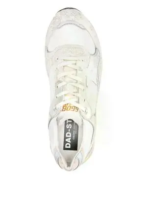 GOLDEN GOOSE Dad-star Sneakers In Suede And Mesh With Leather Star And Heel Tab - Neutrals