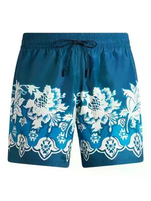 Etro Floral-print Swimsuit - Blue