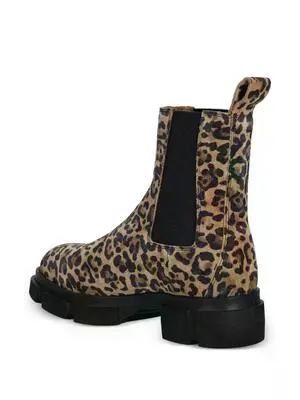 SUMMERY COPENHAGEN Leopard-print Chelsea Boots