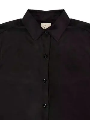 PAULA Long-sleeve Button-fastening Shirt - Black