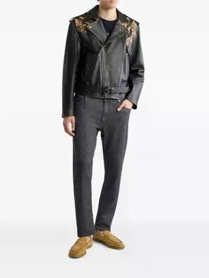 Etro Leopard-print Leather Jacket