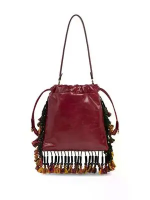 Etro Kalispera Leather Bucket Bag - Red