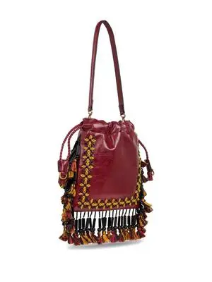 Etro Kalispera Leather Bucket Bag - Red