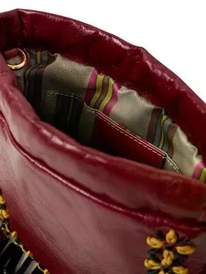 Etro Kalispera Leather Bucket Bag - Red