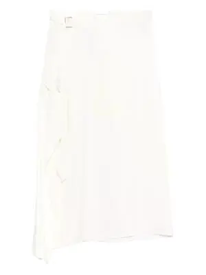 Christian Wijnants Buckle Draped Midi Skirt - Neutrals
