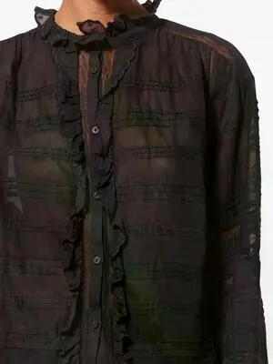 MARANT ETOILE Peline Ruffled Shirt - Black