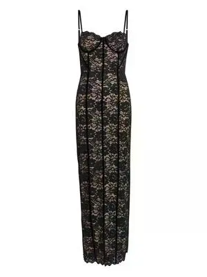 Alice + Olivia Lace Slip Maxi Dress - Black