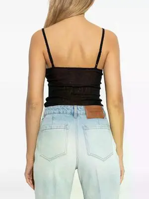 Victoria Beckham Ribbed Tank Top - Black