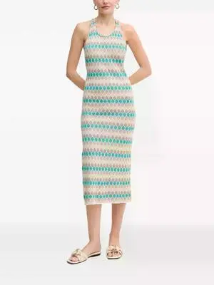 FRACOMINA Geometric-pattern Midi Dress