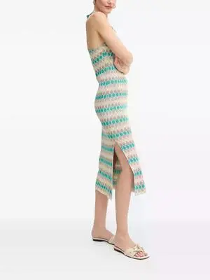 FRACOMINA Geometric-pattern Midi Dress