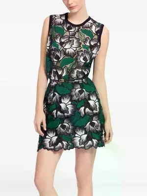 Elie Saab Sleeveless Floral Macramé Top