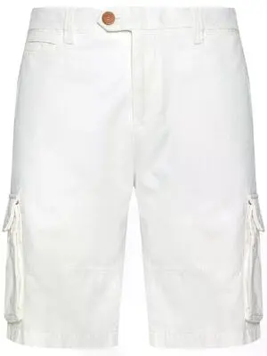 Brunello Cucinelli Cotton Cargo Shorts - White