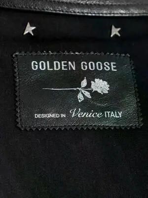 GOLDEN GOOSE Leather Collar Jacket