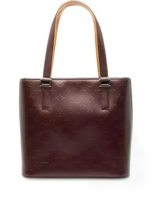 LOUIS VUITTON 2002 Monogram Mat Stockton Tote Bag - Red
