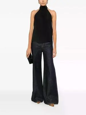 TOM FORD Ribbed Tie-neck Blouse