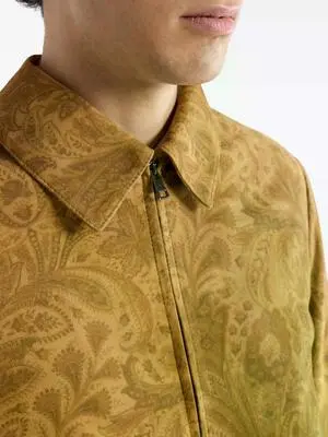 Etro Paisley Motif Zip Jacket - Brown