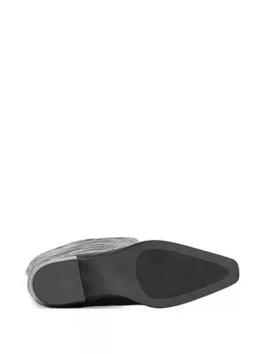 SUMMERY COPENHAGEN Pointed-toe Crocodile-effect Knee-high Boots