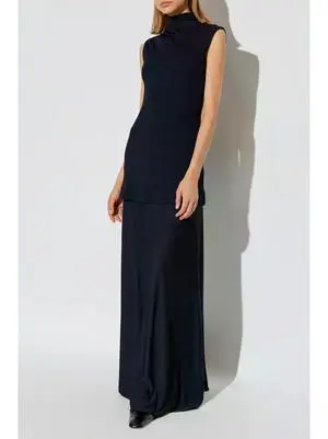 JIL SANDER Layered Sleeveless Maxi Dress - Blue