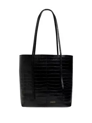 BY MALENE BIRGER Abilso Croc-embossed Tote Bag - Black