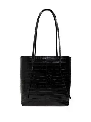BY MALENE BIRGER Abilso Croc-embossed Tote Bag - Black