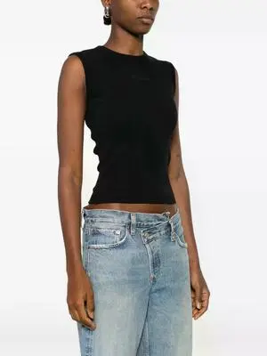 Axel Arigato Ribbed Knit Top - Black