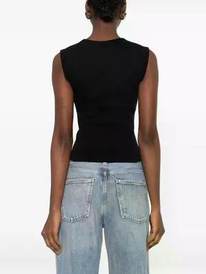 Axel Arigato Ribbed Knit Top - Black