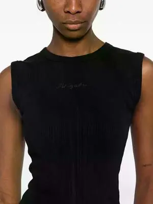 Axel Arigato Ribbed Knit Top - Black