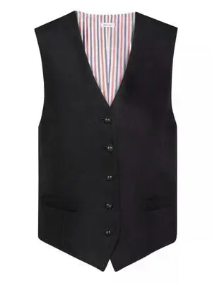 Thom Browne Button Detailed Vests For Women