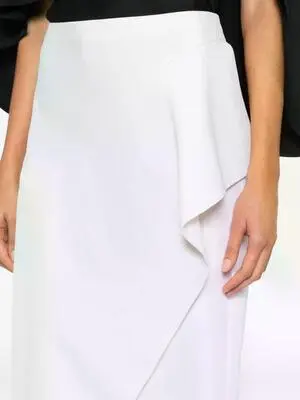 Khaite Jaia Ruffled Split Midi Skirt