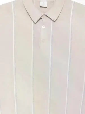 Eleventy Striped Short-sleeve Polo Shirt