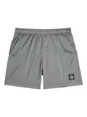 Stone Island Logo Patch Swim Shorts - Grey