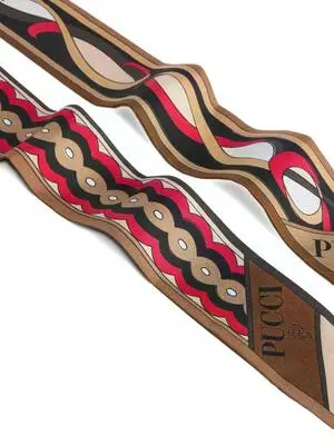 Emilio Pucci Girandole And Papiro Print Silk Twill Scarf