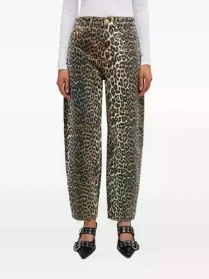 GANNI Leopard-print Jeans