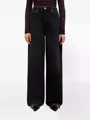 GANNI High-rise Full Length Wide Leg Jeans
