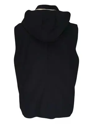 Brunello Cucinelli Hooded Button Vest - Black