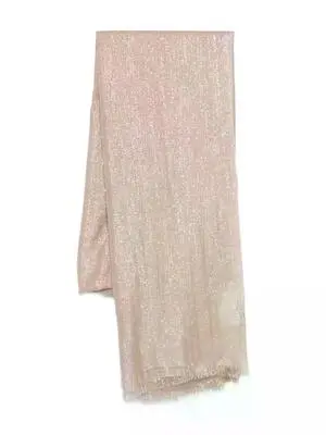 Brunello Cucinelli Fringed Sparkling Scarf - Neutrals