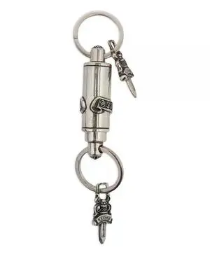 Chrome Hearts Valet Dagger Keyring - Silver